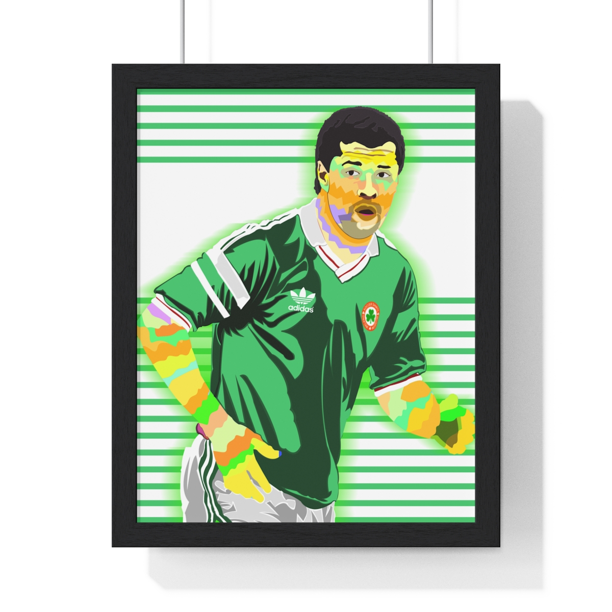Paul McGrath: Defensive Mastermind - Iconic Framed Artwork - Football ...