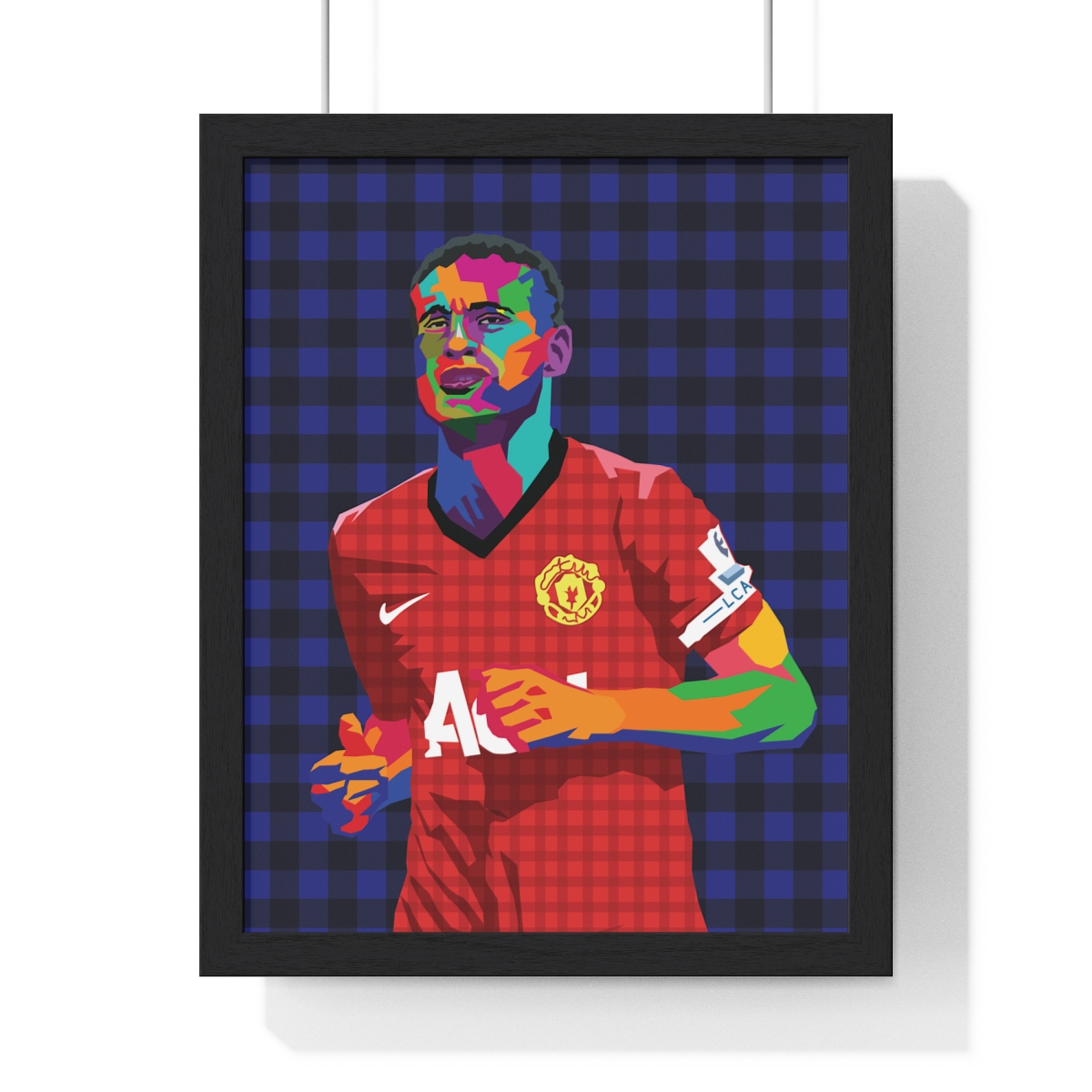 Nemanja Vidic: The Serbian Defensive Rock - Iconic Framed Artwork ...