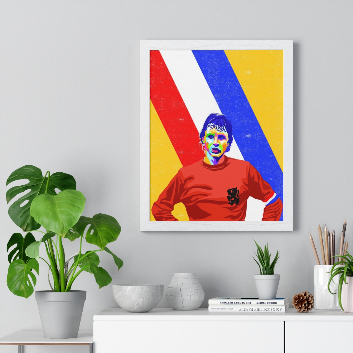 Johan Cruyff: The Dutch Football Legend - Iconic Framed Artwork ...