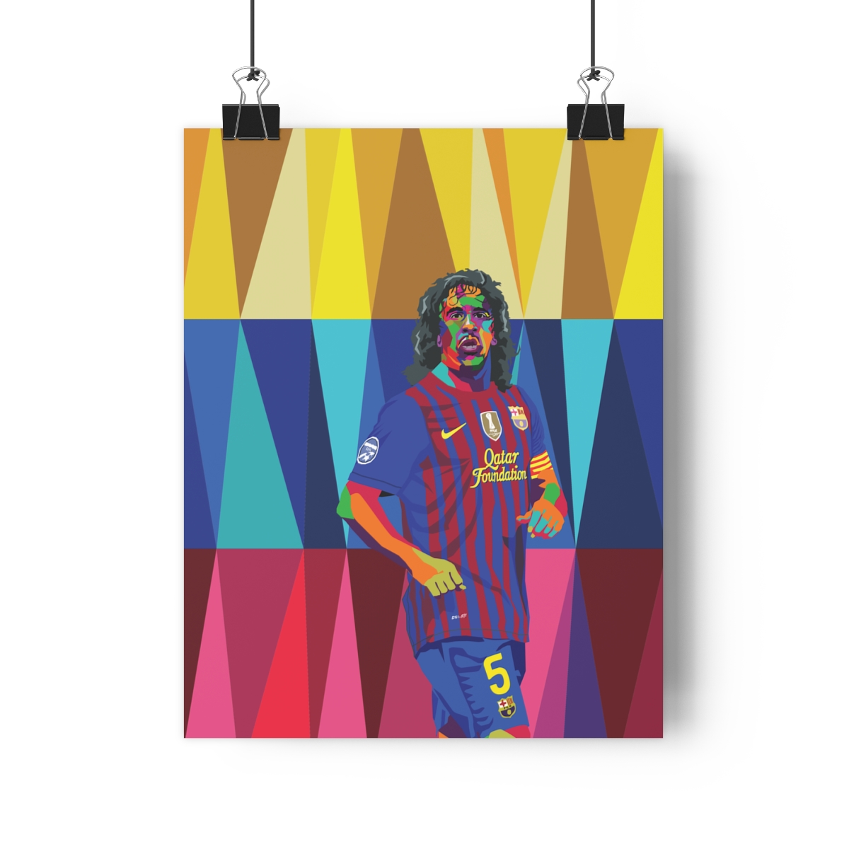 Carles Puyol: The Wall of Barcelona Poster - Football Bloody Hell