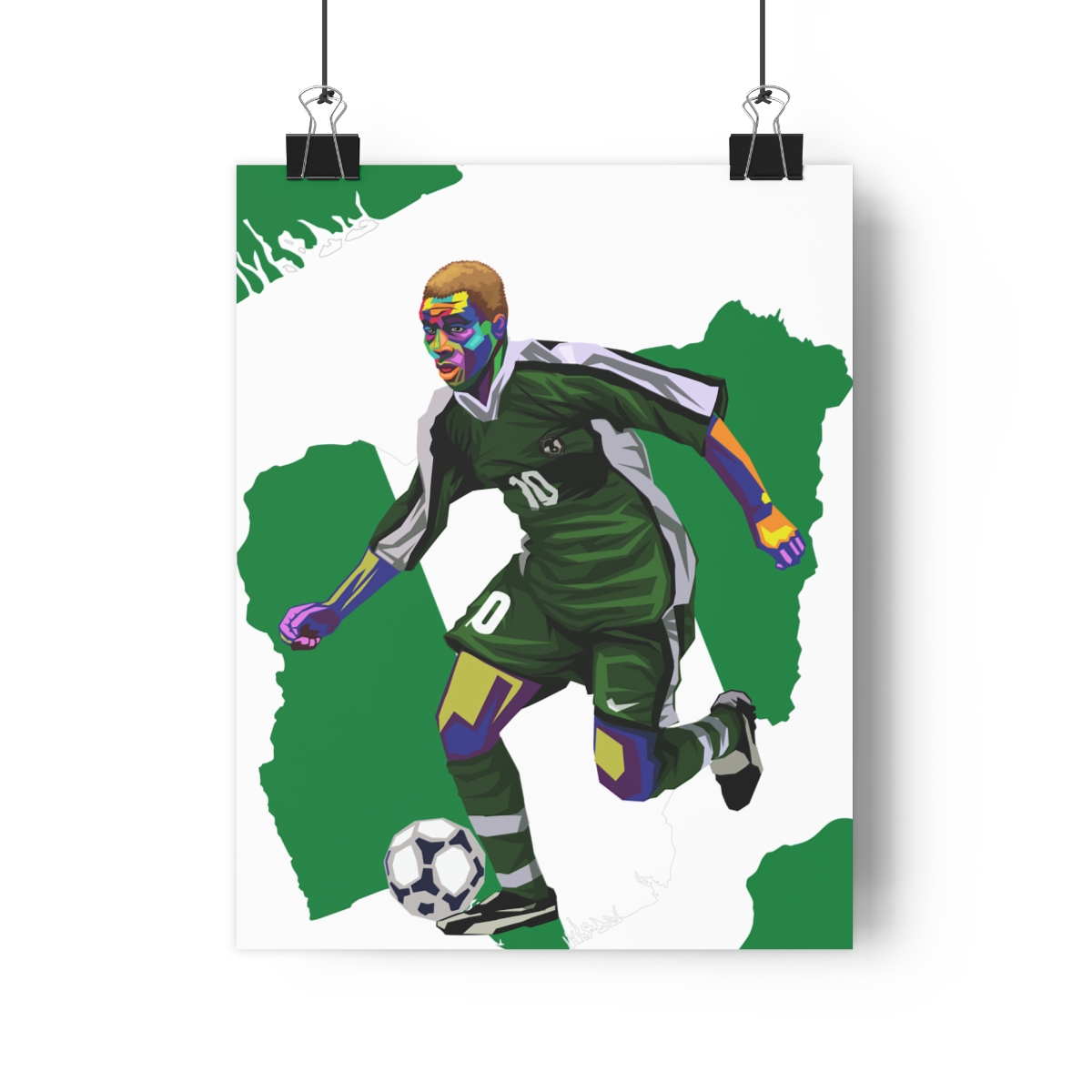 Jay-Jay Okocha: The Dazzling Dynamo Poster - Football Bloody Hell